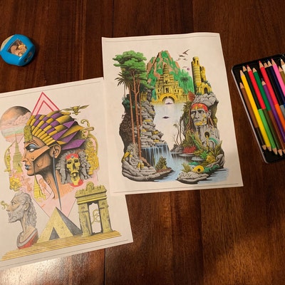 Alien Adult Coloring Pages, Trippy Coloring Book PDF, Printable ...