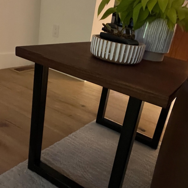 2x U Shaped Legs of Square Tubed Metal Table Legs (10" - 35" ) - Matte ...