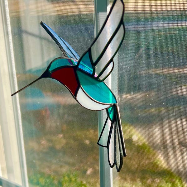 Stained Glass 3D Hummingbird Suncatcher (made to Order) - Etsy
