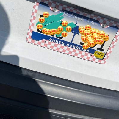 Cherry License Plate Frame, Realistic Cherries License Plate Cover ...