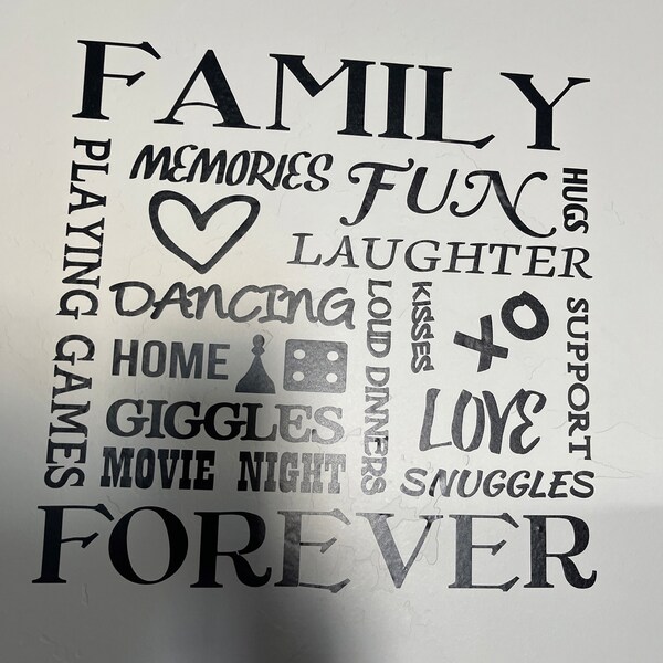 Family Saying Svg, Family Forever, Family Subway Art, Collage, Love ...