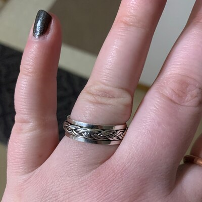Silver Celtic Ring Celtic Knot Spinner Ring Spinning Ring Thumb Ring ...