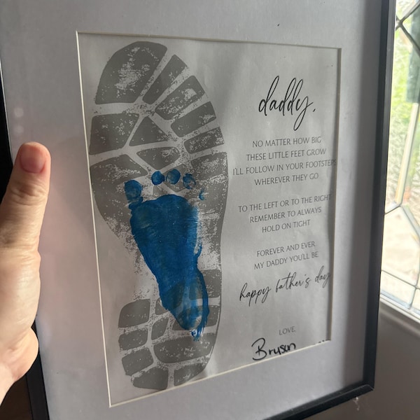 Fathers Day Footprint Craft, Fathers Day Gift, Fathers Day Poem ...