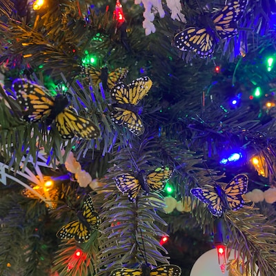 String Multicolor Feather Butterfly Garland , Wedding Decorations ...