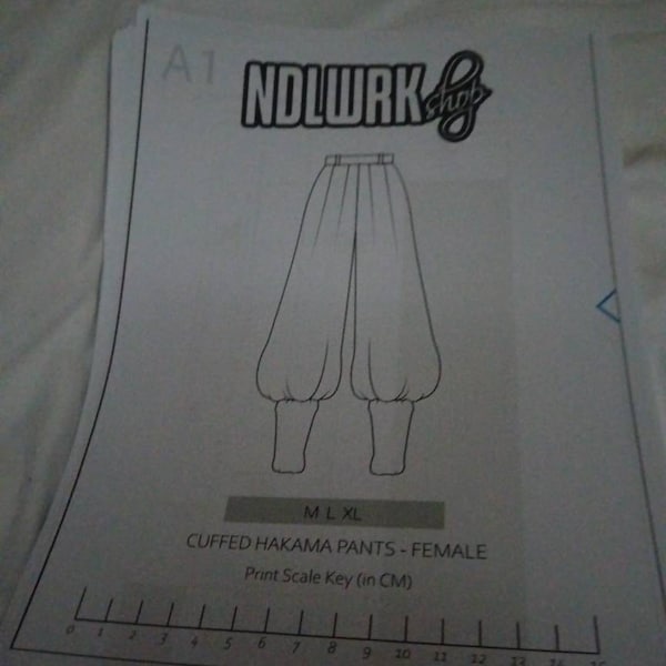 Cuffed Hakama Pants Sewing Pattern/downloadable PDF File and Tutorial ...