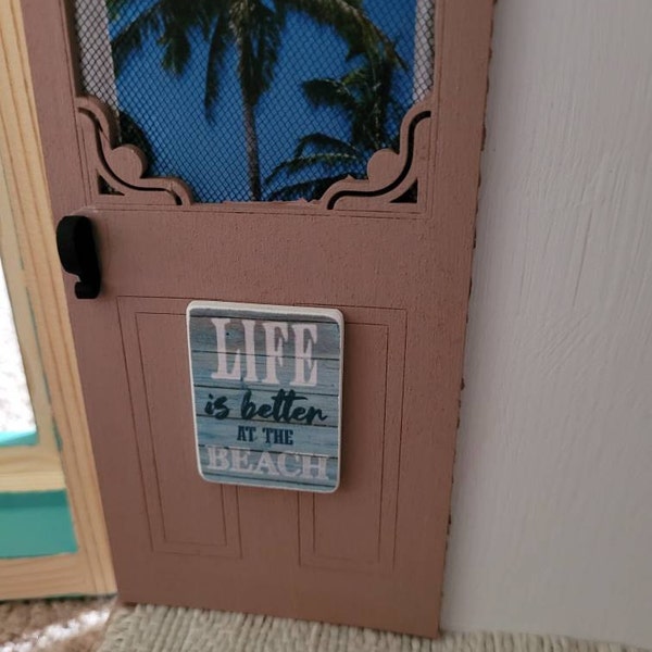 Dollhouse Miniature Opening Times Sign Opening Hours Sign Handmade ...