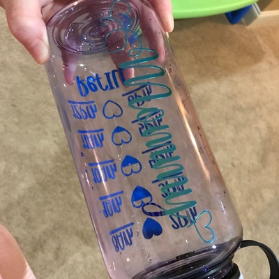 Custom Water Bottle Water Bottle Tracker Water Bottle With Hourly Time ...