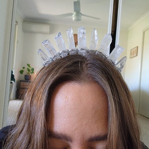 LAPIS LAZULI HALO Moon Crystal Crown Bohemian Tiara Wedding - Etsy