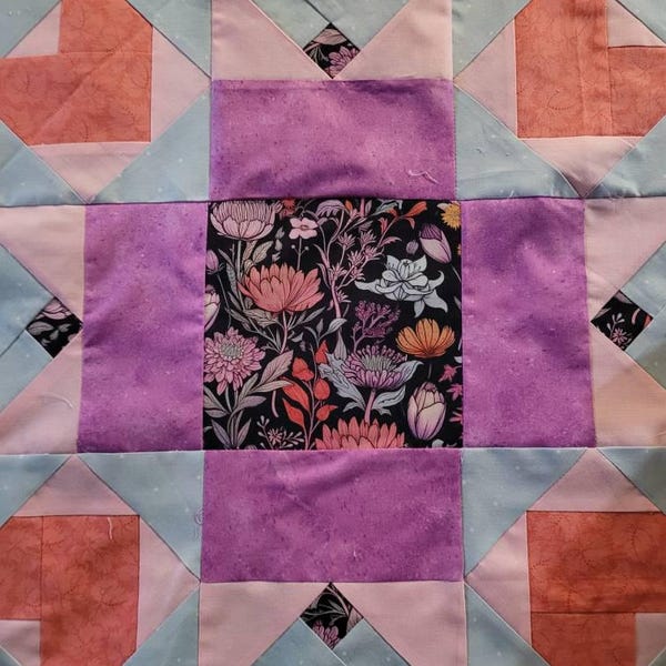 Heirloom Blooms FPP Quilt Block Pattern, Foundation Paper Piecing, Star ...