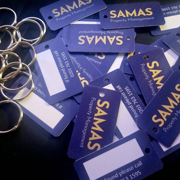 HANDS OFF 100 X Personalised Printed PVC Key Fobs, Key Cards, Key Tags ...