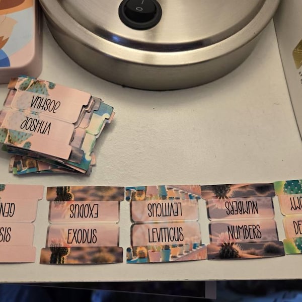 Pastel Brushstrokes Bible Tabs, Elegant Bible Book Dividers for Women ...