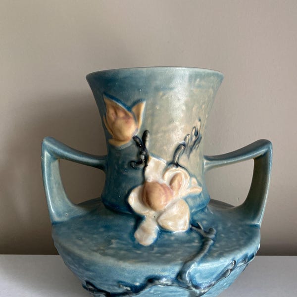 Rookwood Pottery Floral Console or Cabinet Bowl 2149 in Pink and Green ...