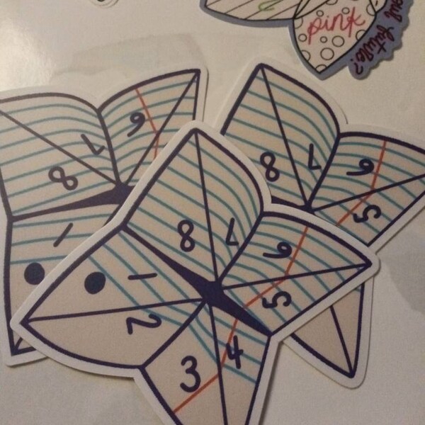 90s Cootie Catcher Sticker: Fortune Teller Game - Etsy