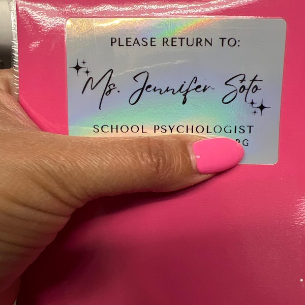 School Psychologist Labels | Custom Psych Sticker | Please Sign ...