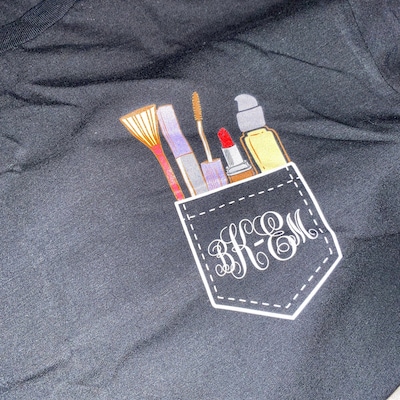 Custom Monogram Makeup Shirt, Personalized Makeup Shirt, Monogrammed ...