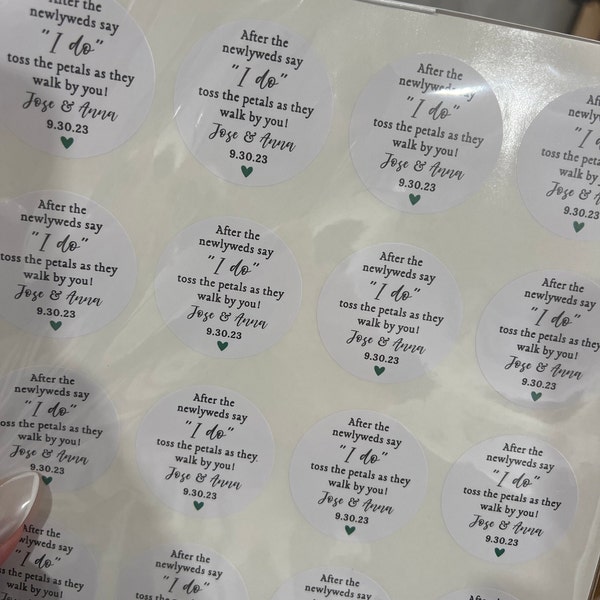 Wedding Toss Sticker, Petal Toss Sticker, Confetti Toss, Toss Me ...