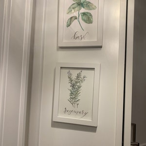 Basil Herb Watercolor Print | Watercolor Herb Print Set | Watercolor ...