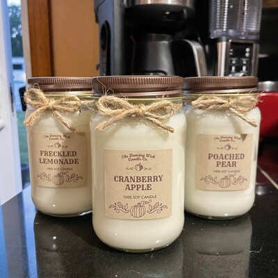 Fall Candle / Pure Soy / Autumn Candle / Fall Decor / Container Candle ...