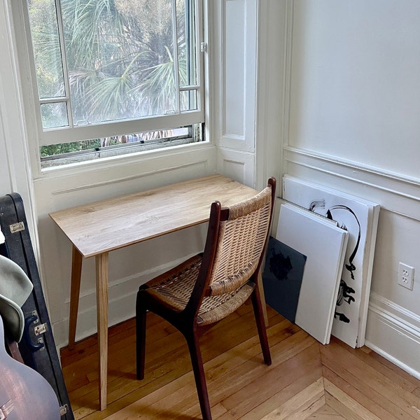 Solid Oak Desk/ Office Desk/ Wooden Desk / Study Desk / Mid Century ...