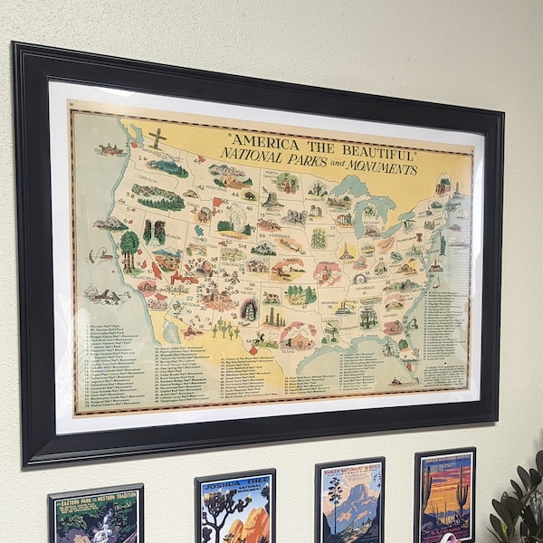 MCM National Parks and Monuments Map, Instant Digital Download ...