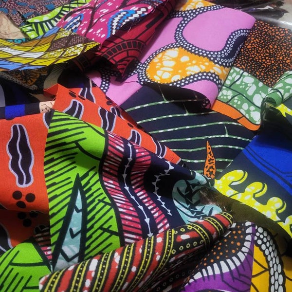 50 5 Fabric TRIANGLES African No Duplicates Ethnic Ankara Quilting ...