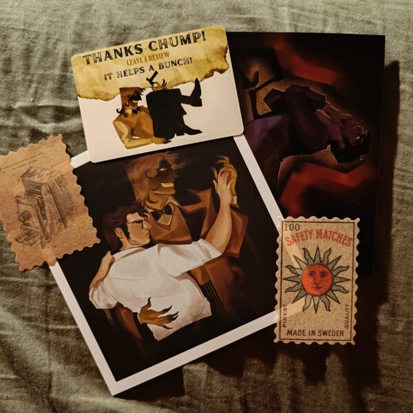 Bill Cipher and Stanford Pines Gravity Falls Giclee 5x5 Deep Matte Art ...