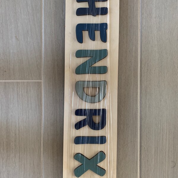 WOODEN NAME PUZZLE - 010101 - Personalized Name Puzzle - Full Color ...