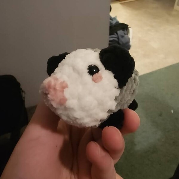 Crochet Potato Pug Dog Chenille Yarn Pug Puppy Amigurumi Plushie Angel ...