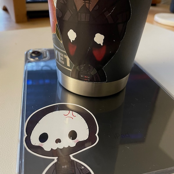 CLEARNCE !! Skull Face Guy Chibi Sticker - Etsy