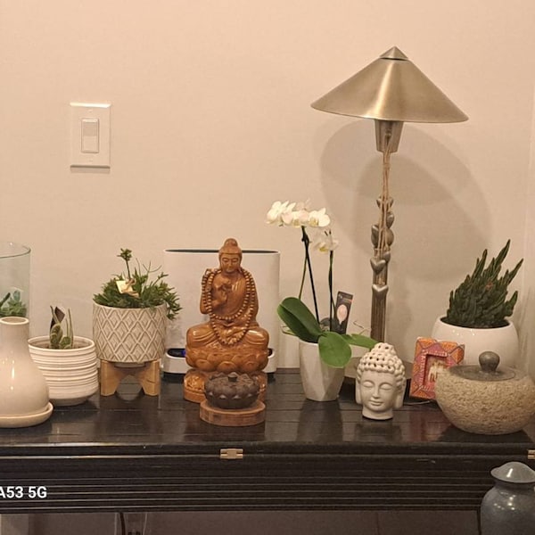 Happy Buddha Laughing Buddha Statue, Maitreya Buddha, Wooden Buddha ...