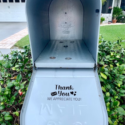 Mailbox Thank You Decal, Mail Carrier Thank You, Mailbox Door Decal ...