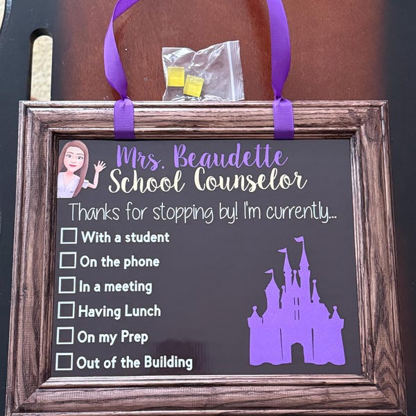School Counselor Office,bitmoji Sign,school Counselor Door Sign,on the ...