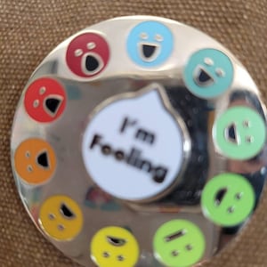 SPINNING ENAMEL PIN Autism Pin, Nonverbal Pin, Mental Health Pin ...