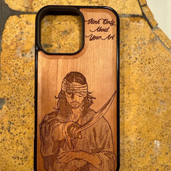 Santa Muerte - Phone Case Wood Laser Engraved + Hand Painting for ...