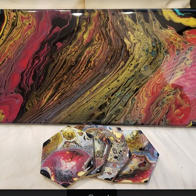 Geode Charcuterie Board Geode Inspired Art Rose Gold Resin - Etsy