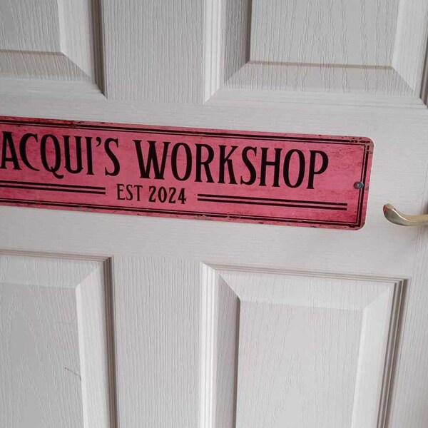 Personalized Metal Sign, Custom Text Sign, 12 Color Optional - Etsy