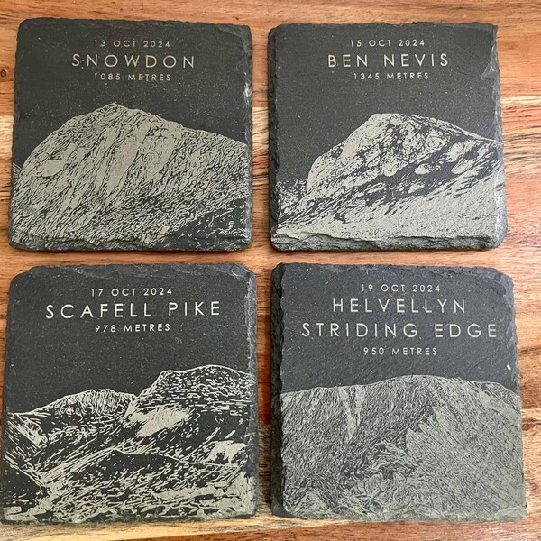 Highland Cow Slate Coasters - Set of 4 - Etsy