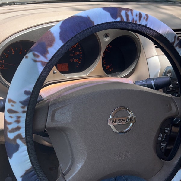 Brown Cowhide Steering Wheel Cover - Etsy
