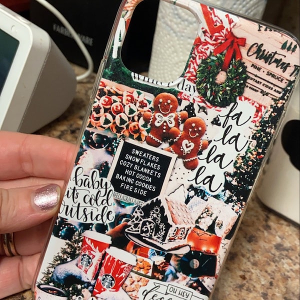 Winter Collage Phone Case Christmas Holiday Cover for iPhone 15 Pro, 14 ...