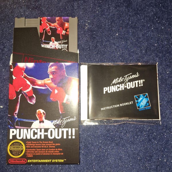 Mike Tyson's Punch Out NES Box Manual Poly Block Dust Cover - NO GAME ...
