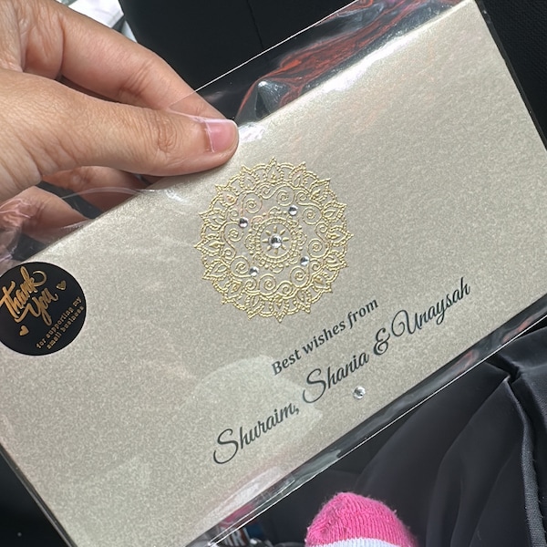Luxury Personalised Money Envelope, Gift Envelope, Shagan Envelope ...