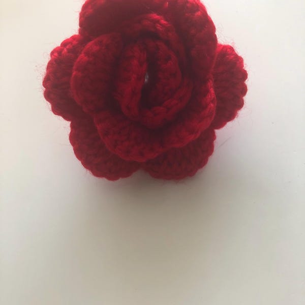 Crochet Red Color Roses Bouquet With Beautiful Package , Personalized ...