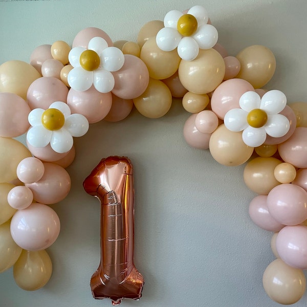 Daisy Balloon Garland Kit First Birthday Decor Baby in Bloom Baby ...