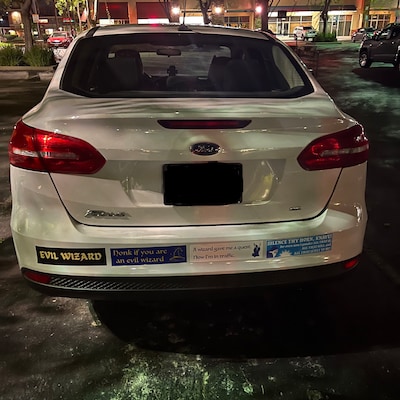 Wizard Bumper Sticker Funny, Cute Car Sticker Decals, Cursed Bumper ...