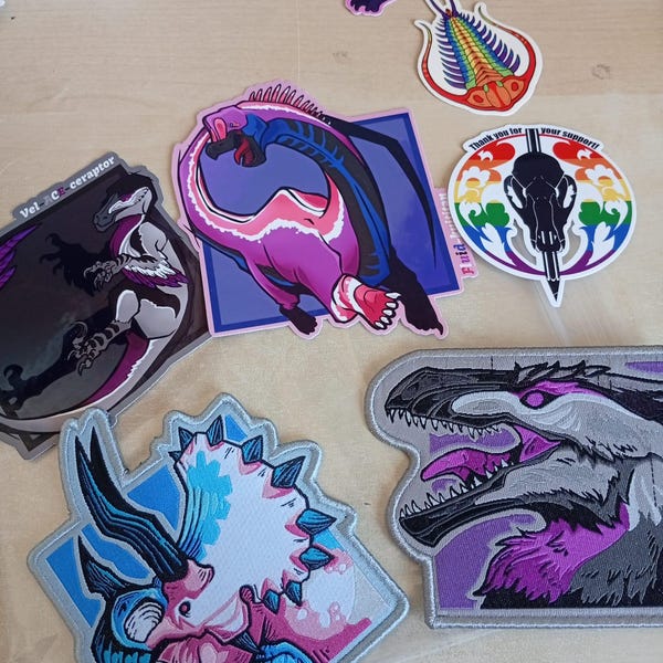 Aesthetic Dinosaur Paleo Art Vinyl Sticker Collection: Agujaceratops ...