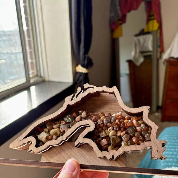 Michigan Yooper Upper Peninsula Shadow Box for Lake Superior Agates ...