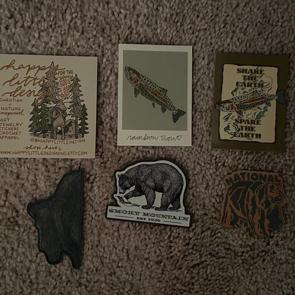 Outdoorsy Sticker Pack | Weatherproof Travel/nomad/granola Stickers ...