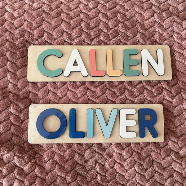 Christmas Gifts Personalized Name Puzzle With Numbers and Shapes ...