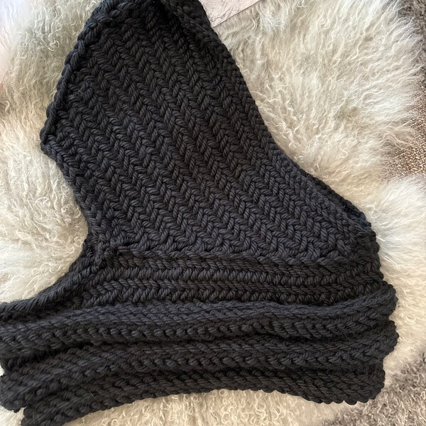 Kat Cowl Kat Inspired Cowl Kat Cosplay Archers Armor Vest Kat Costume Scarf Handknit