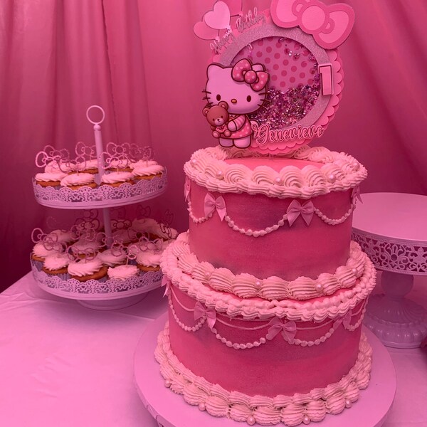 Barbie Inspired Cake Topper Shaker - Custom Made, Personalized. - Etsy